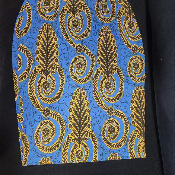 D'Iyanu | Skirts | Nwt Diyanu African Printed Blue And Gold Patterned ...